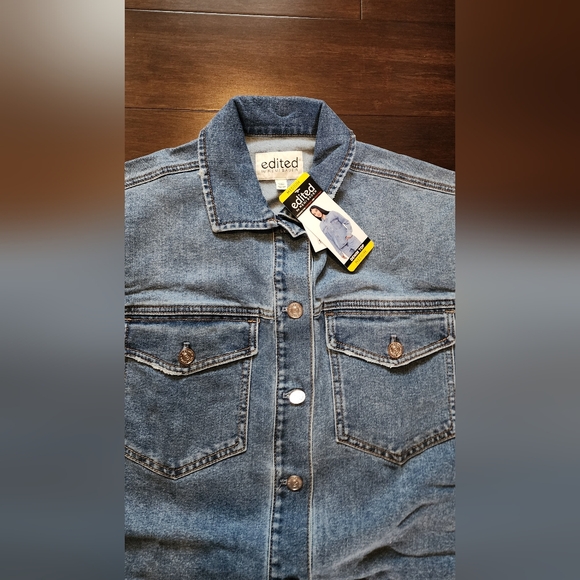 Edited by Remi Baker | Tops | Nwt Edited By Remi Bader Blue Distressed ...
